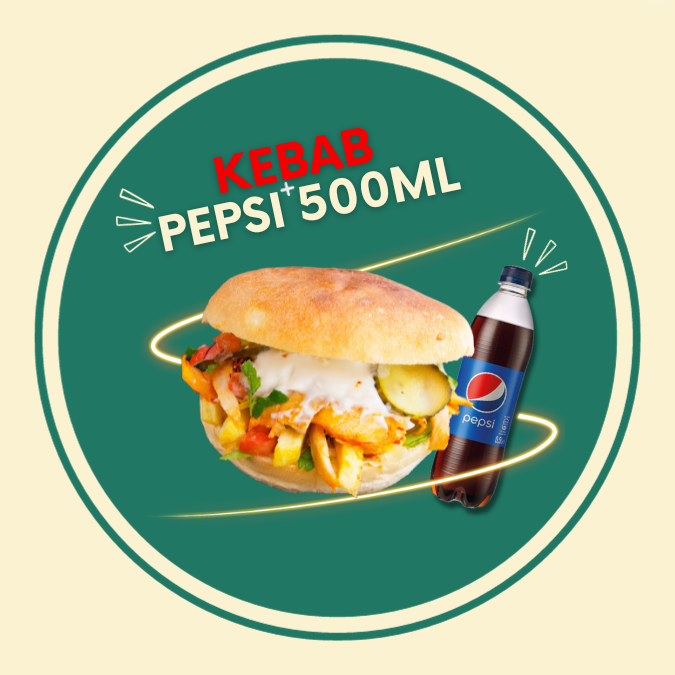 KEBAB (400g) + PEPSI (500ml) – Areni Shaorma